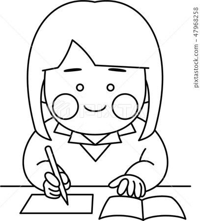 Female character study - Stock Illustration [47968258] - PIXTA