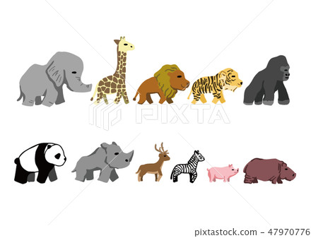 Right-facing animals - Stock Illustration [47970776] - PIXTA