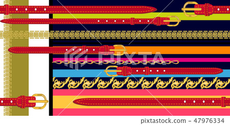 Trendy border with baroque motifs. - Stock Illustration [47976334] - PIXTA