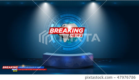 Table and breaking news banner background - Stock Illustration ...