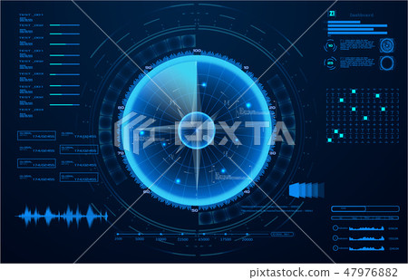 Futuristic radar. Military navigate - Stock Illustration [47976882] - PIXTA