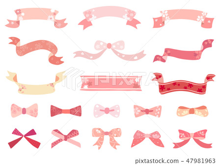 Cherry ribbon - Stock Illustration [47981963] - PIXTA