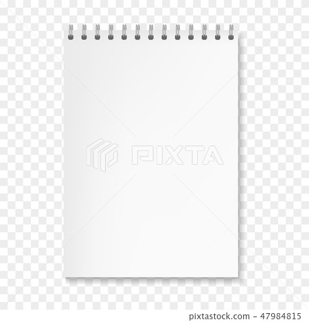 Realistic vector vertical white notebook on spiral - Stock Illustration ...