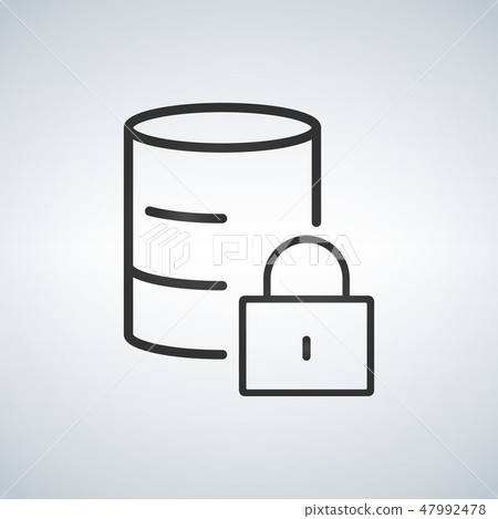 Linear Database, Server Isolated Flat Web - Stock Illustration ...