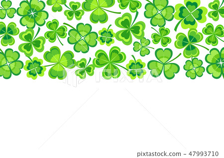 Patricks day background with stylized shamrock - Stock Illustration ...