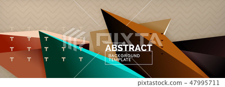 Vector 3d triangular shapes abstract... - Stock Illustration [47995711 ...