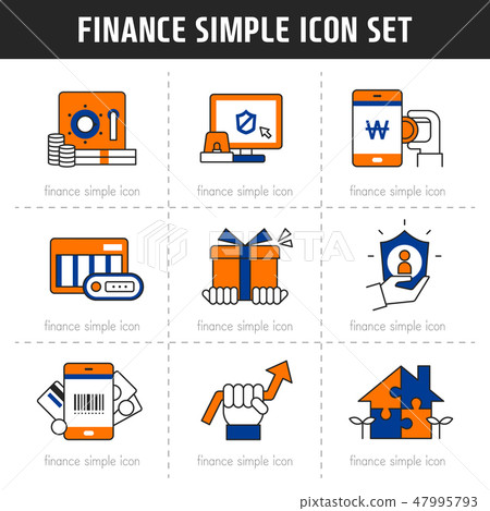 Simple line icon set - Stock Illustration [47995793] - PIXTA
