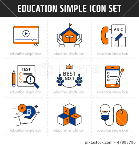 Simple line icon set - Stock Illustration [47995796] - PIXTA