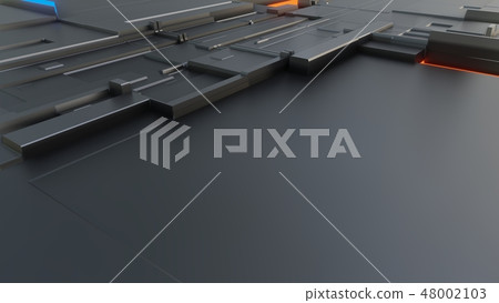 3d render Abstract Technology Background With... - Stock Illustration ...
