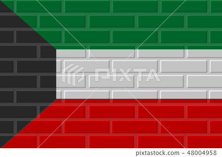 kuwait brick flag illustration - Stock Illustration [48004958] - PIXTA