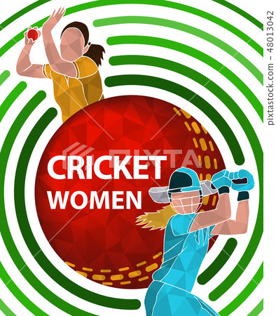 Cricket women poster - Stock Illustration [48013042] - PIXTA