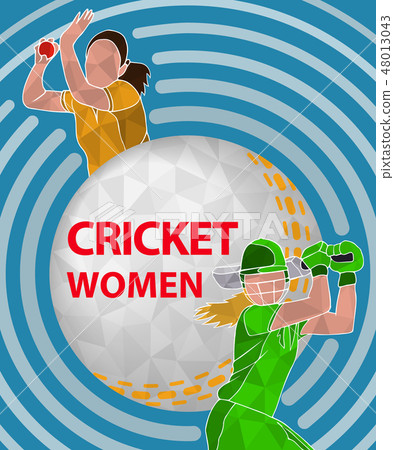 Cricket women poster 2 - Stock Illustration [48013043] - PIXTA