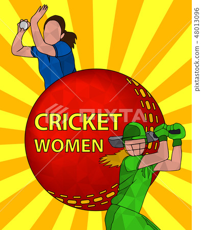 Cricket women poster 6 - Stock Illustration [48013096] - PIXTA