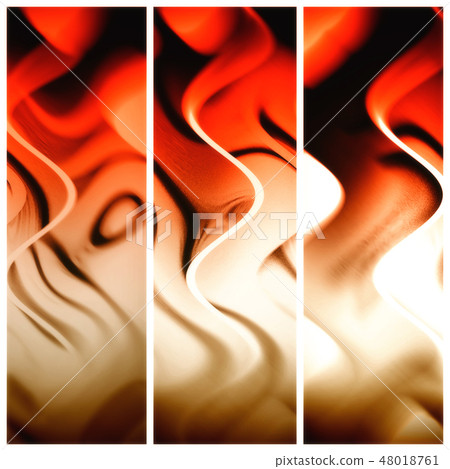 Abstract modern triptych. Flame movement. - Stock Illustration ...