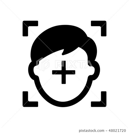 Face recognition / face authentication system... - Stock Illustration ...