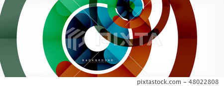 Linear design circle background - Stock Illustration [48022808] - PIXTA