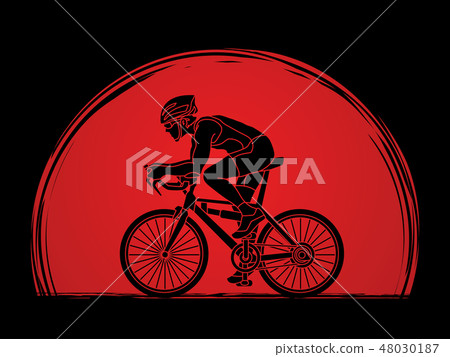 Bicycle racing graphic vector - Stock Illustration [48030187] - PIXTA