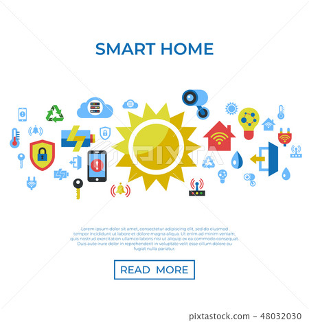 Digital vector smart and digital home - Stock Illustration [48032030 ...
