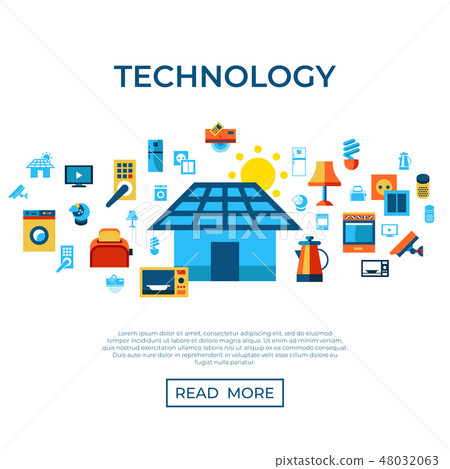 Digital vector smart and digital home - Stock Illustration [48032063 ...