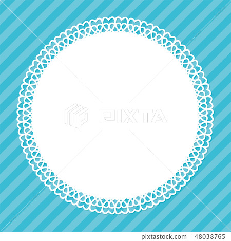 Lace frame material (blue) - Stock Illustration [48038765] - PIXTA