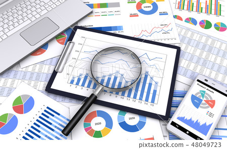 Details of business materials - Stock Illustration [48049723] - PIXTA
