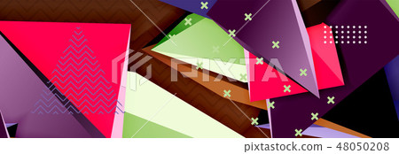Vector 3d triangular shapes abstract... - Stock Illustration [48050208 ...