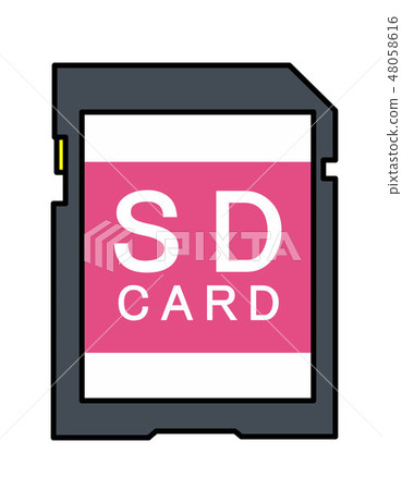 SD card pattern letter (pink) - Stock Illustration [48058616] - PIXTA