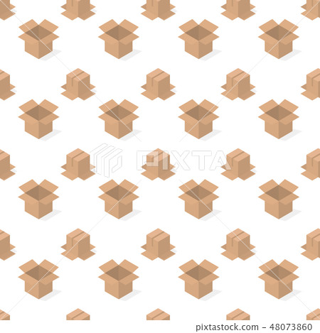 Seamless background from a set of cardboard boxes - Stock Illustration ...