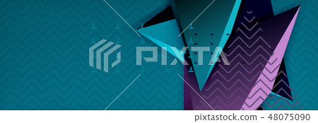 Vector 3d triangular shapes abstract... - Stock Illustration [48075090 ...