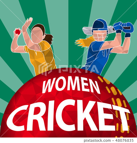 Cricket women poster - Stock Illustration [48076835] - PIXTA