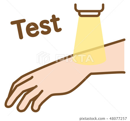 Illustration of light patch testing with arms - Stock Illustration ...
