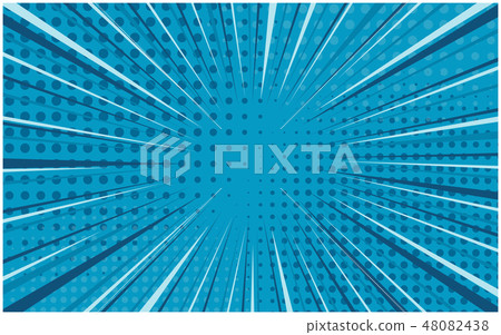 Bright blue striped retro comic background - Stock Illustration ...