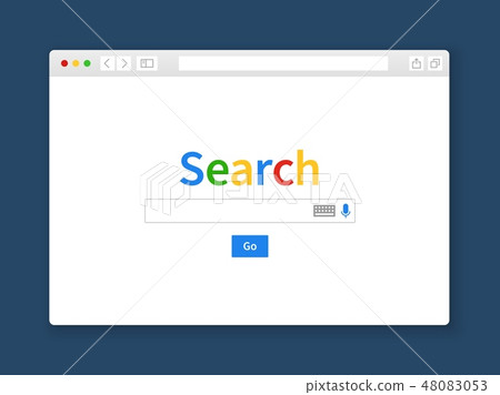 Internet search window. Browser search engine... - Stock Illustration ...