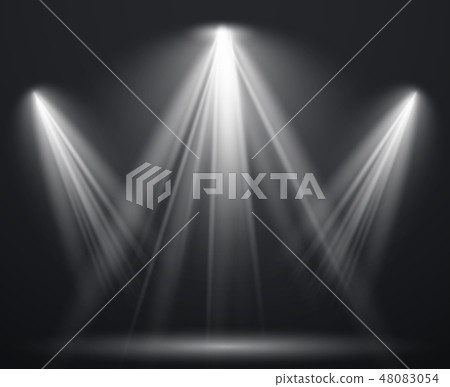 Spotlight scene. Light effect spot projector... - Stock Illustration ...