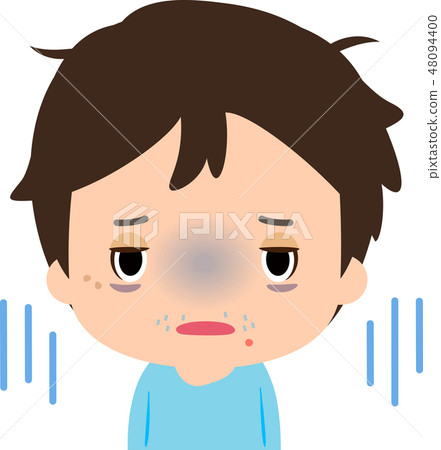 Tired and stout man - Stock Illustration [48094400] - PIXTA