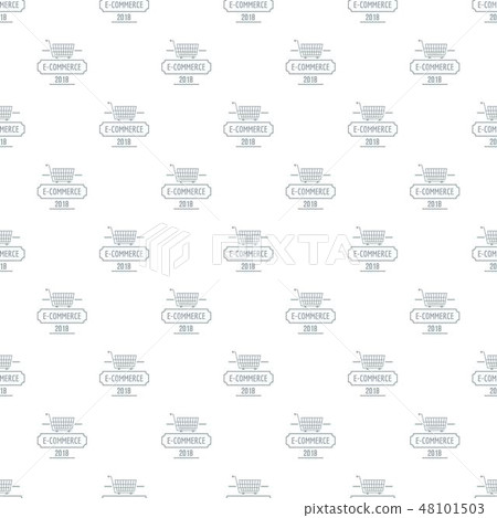 Online commerce pattern vector seamless - Stock Illustration [48101503 ...