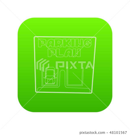 Parking plan icon green vector - Stock Illustration [48101567] - PIXTA