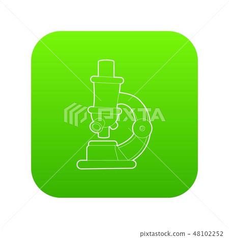 Microscope icon green vector - Stock Illustration [48102252] - PIXTA