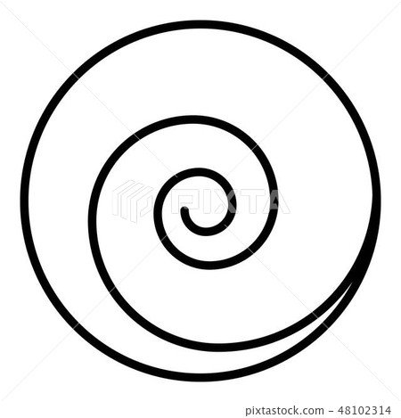 Circle spiral icon, outline style - Stock Illustration [48102314] - PIXTA