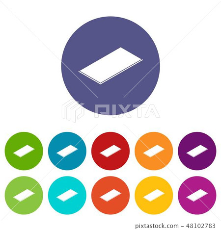 Metal panel icons set vector color-插圖素材 [48102783] - PIXTA圖庫