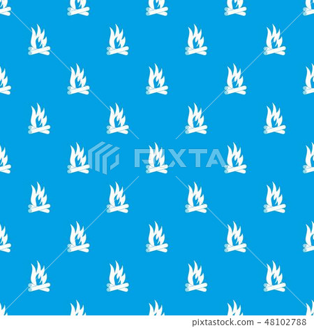 Bonfire pattern vector seamless blue - Stock Illustration [48102788 ...