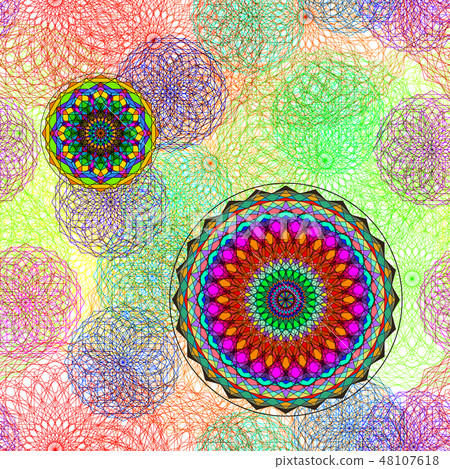 Geometric pattern with circle color line - Stock Illustration [48107618 ...