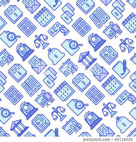 Financial report seamless pattern - Stock Illustration [48116020] - PIXTA