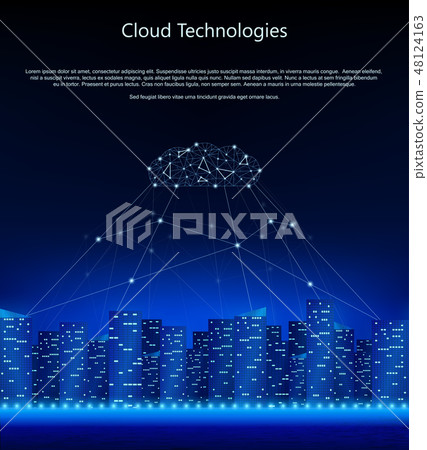 Cloud Technology template. - Stock Illustration [48124163] - PIXTA