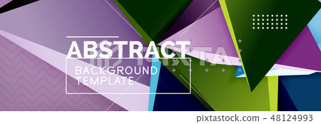 Vector 3d triangular shapes abstract... - Stock Illustration [48124993 ...