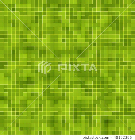 Abstract bright green square pixel tile mosaic... - Stock Illustration ...