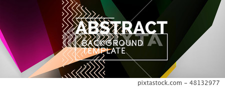 Dark color geometric abstract background, 3d... - Stock Illustration ...