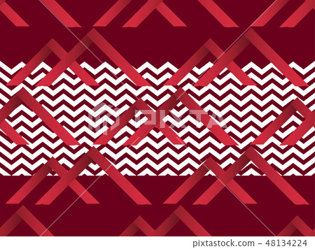 Zigzag seamless pattern with gradient red color - Stock Illustration ...