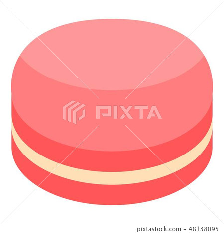 Red macaroon icon, isometric style - Stock Illustration [48138095] - PIXTA