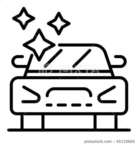 Clean car icon, outline style - Stock Illustration [48138668] - PIXTA